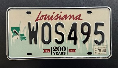 2014 LA LOUISIANA WILDLIFE PELICAN 200 YEARS BICENTENNIIAL Bird License ...