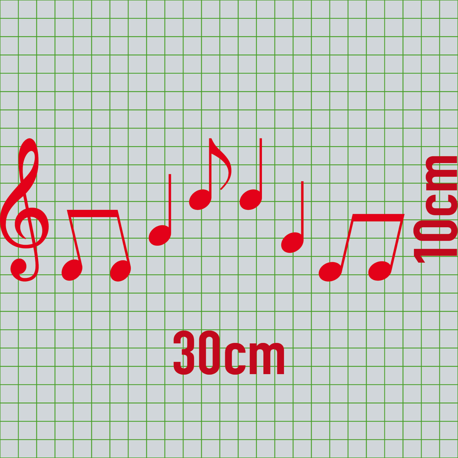 Set S Noten rot Violinschlüssel Notenschlüssel Musik Auto Deko ...