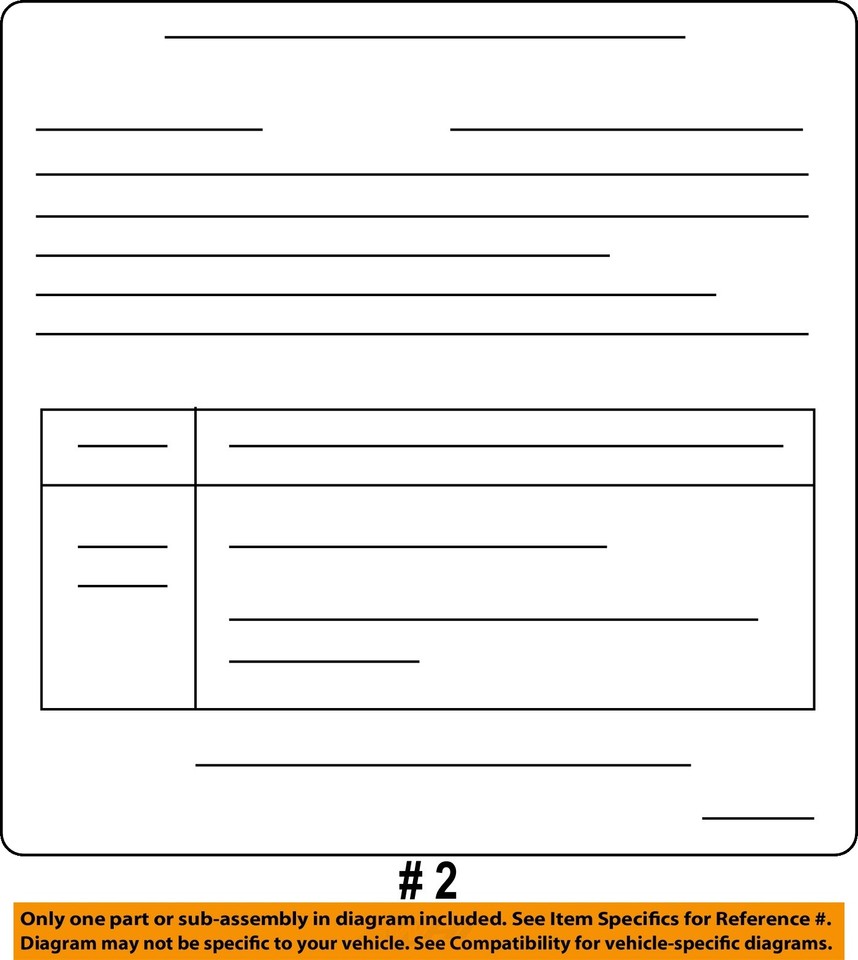 GM OEM 2005 Aveo Information Labels Labels-Emission Label 96428779 | eBay