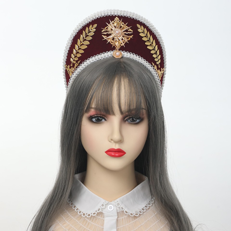 Women Tudor Renaissance Headpiece Medieval Royal French Hood Coronet ...