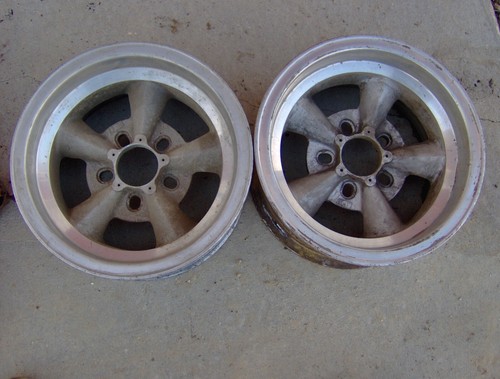 Vintage 14x7 E-T ET torq thrust uni lug mag wheels gasser day two old ...