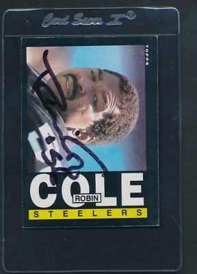 1985 Topps #354 Robin Cole Steelers Signed Auto *E2253 | eBay