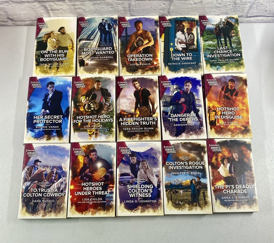Huge Lot of 53 Harlequin Romantic Suspense Series Romance Paperback ...
