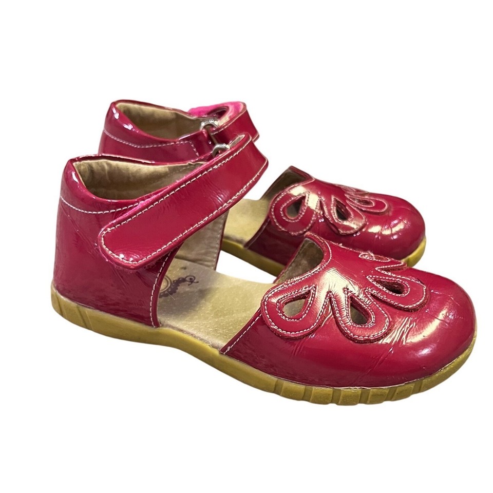 Livie & Luca Red Patent Leather Butterfly Cutout Mary Jane Shoes ...