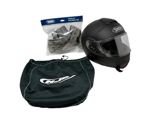 SHOEI Original Neotec Motorcycle Helmet Black Size Large LG W/ New Pad ...