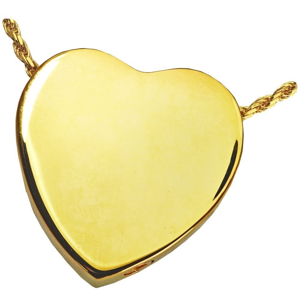 Heart Ash Holder Cremation Urn Keepsake Pendant Necklace 18k Gold ...