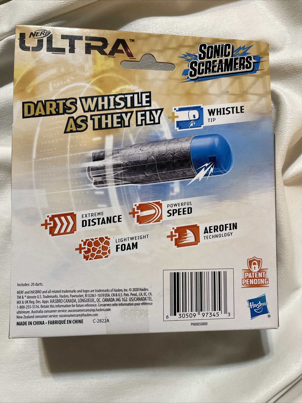 NERF Sonic Screamers Nerf Gun Bullets - Box Of 20 (Blue Heads ...