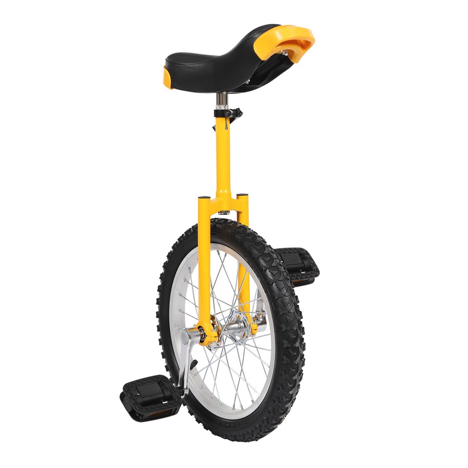 16'' Unicycle Adjustable Seat Balance Exercise Training Wheel Unicycle ...