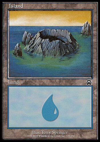 [1x] Island (335) - Foil Heavy Play, English Mercadian Masques MTG ...