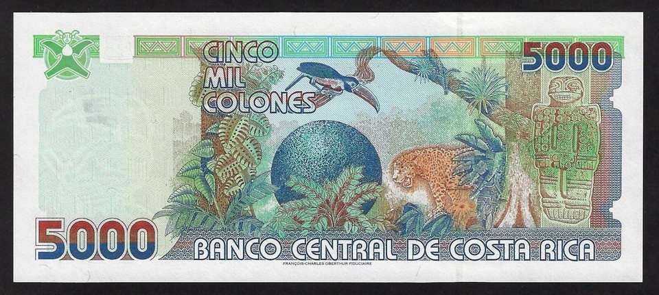 Costa Rica 5000 Colones 2005 P- 268AB GEM UNC | eBay