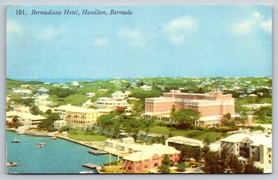 Bermuda Hamilton Bermudiana Hotel #101 Aerial View Postcard, J3 | eBay
