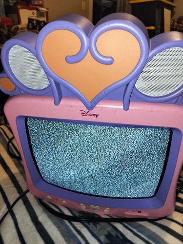 Disney Princess Pink 13" CRT Color TV Set Testing Working No Remote ...