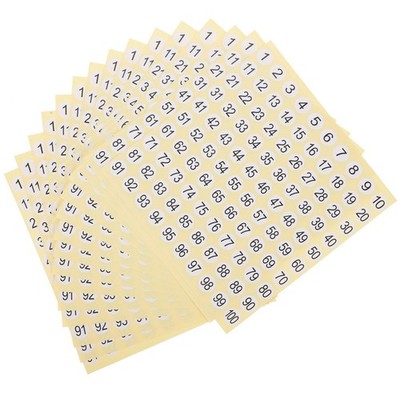 15 Sheets Round Number Stickers Labels Numbered Stickers Small Self ...