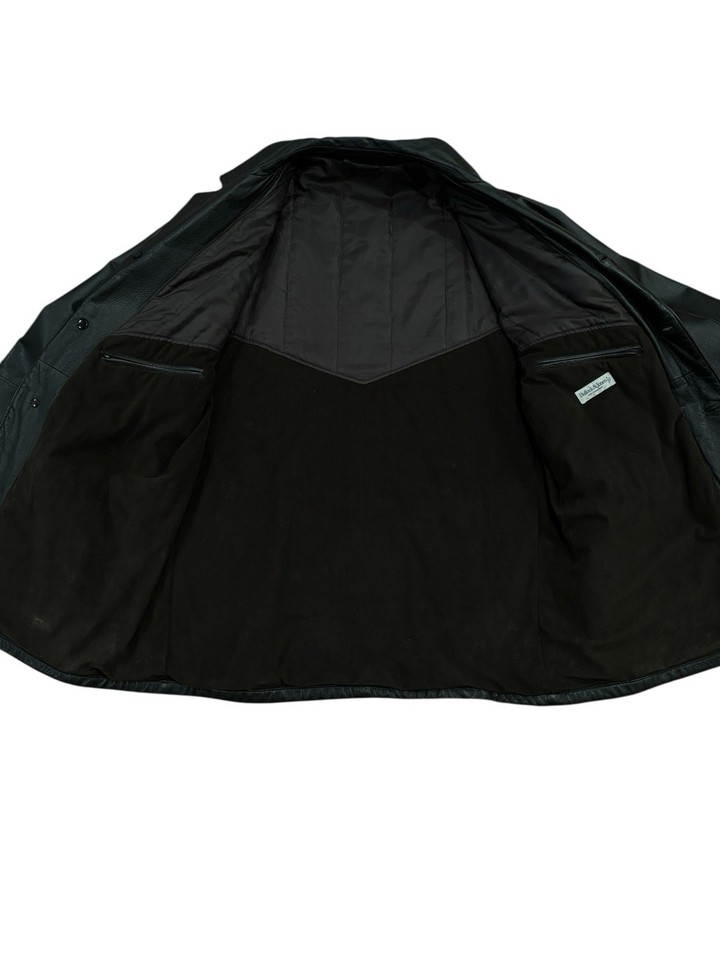 Bullock & Jones Dark Brown Leather Jacket Made In Italy Men’s 54 US 44 ...