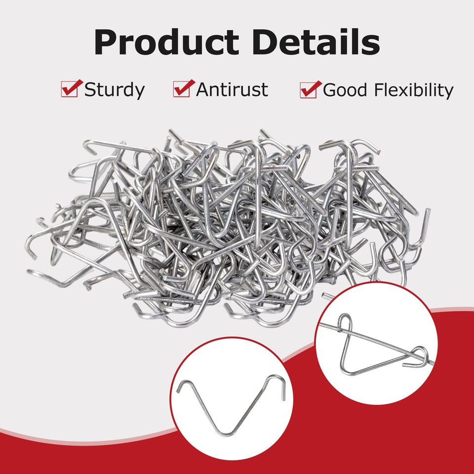 1000pcs T Post Clips Galvanized Steel Fence Clips, T-Post Fence Wire ...