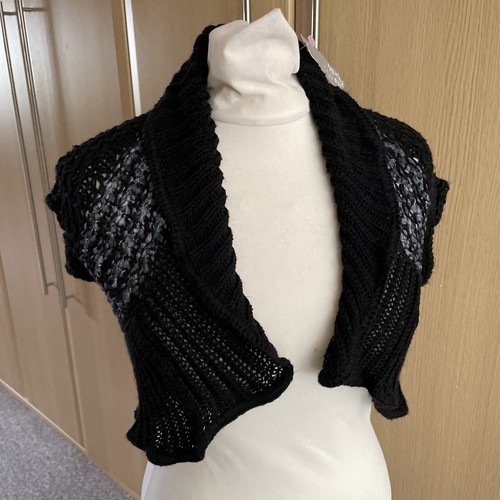 BNWT M & S ,PER UNA Black Chunky knit shrug size small-£23 | eBay