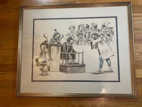 Wayne Howell Original Artwork SIGNED Numbered Jury Clowns RARE ...