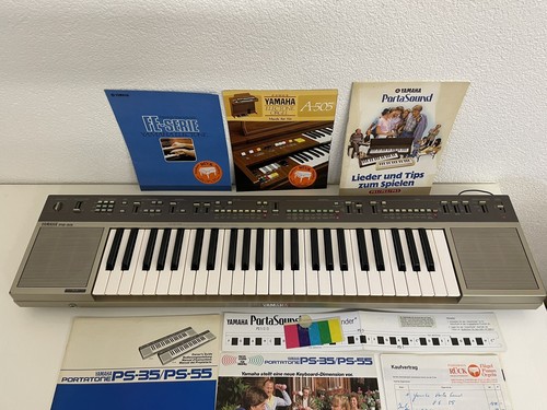 Vintage Yamaha Portatone PS-55 Portasound Keyboard Synthesizer 1983 ...