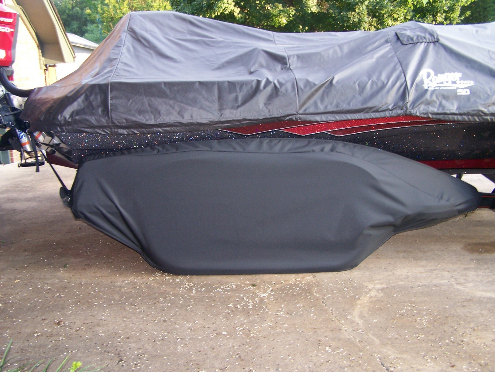 RANGER 'L'/'R' Series-BLK:Boat trlr fender/tire-17" strg cover exact ...
