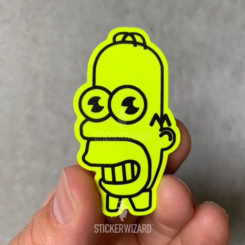 The Simpsons Mr Sparkle, Homer, Fluorescent Yellow Sticker | eBay