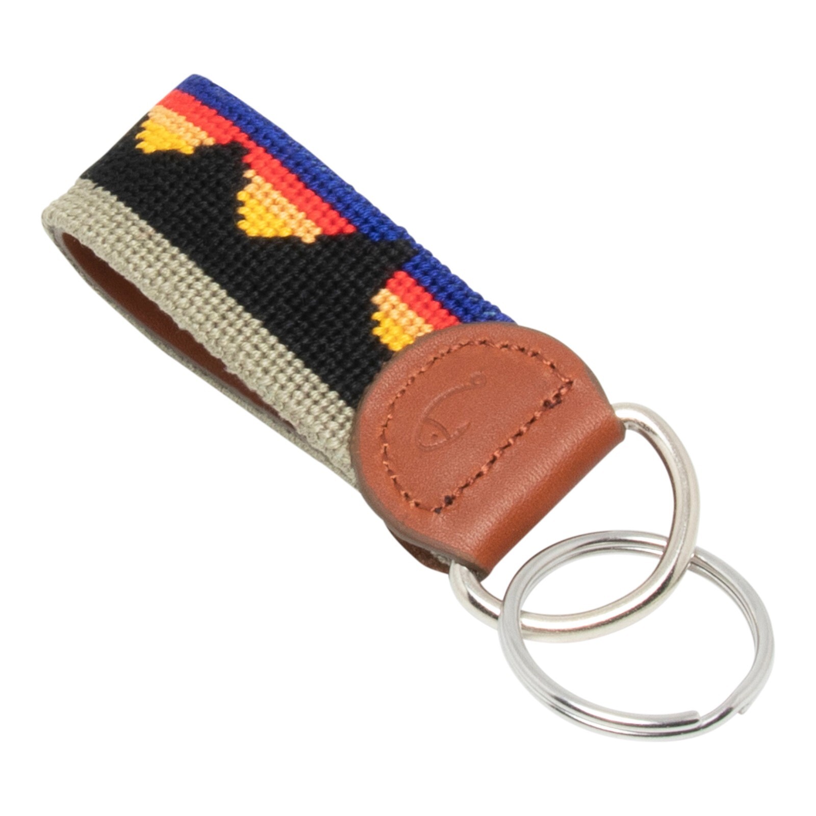 Mountain Range Needlepoint Key Fob or Keychain by Huck Venture - Hand ...