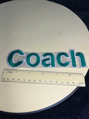 patch coach Green Letter Approximately 6” COACH Patch Sports Coaching ...
