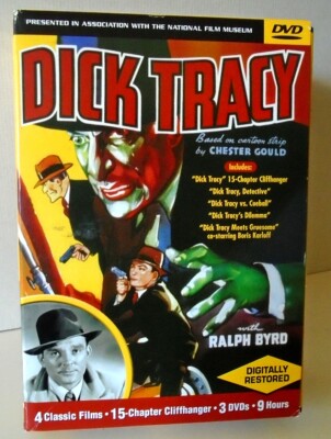 Dick Tracy:Serial Coll-Starring Ralph Byrd-4 Films-15 Chapters-3 DVDs-9 ...