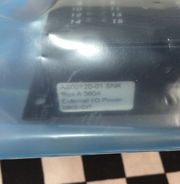 MKS MICRONODE I/O External I/O Power, AS00120-01 SNK, REV A 3604 MKS ...