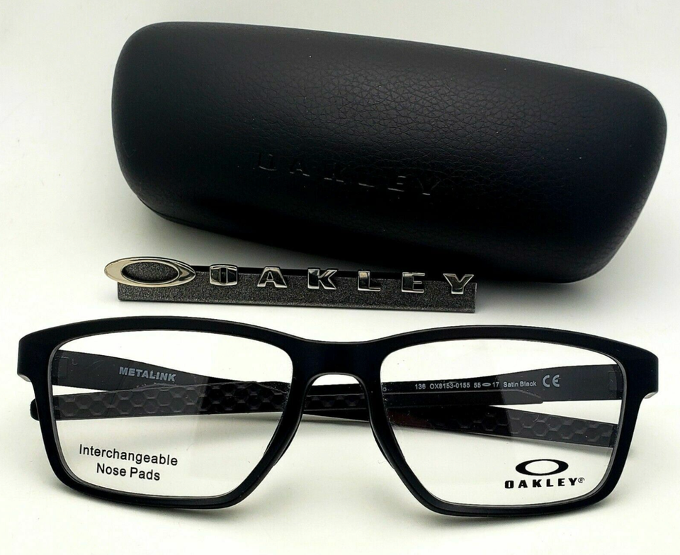 New Oakley Reading Glasses METALINK OX8153-0155 55-17 Satin Black ...