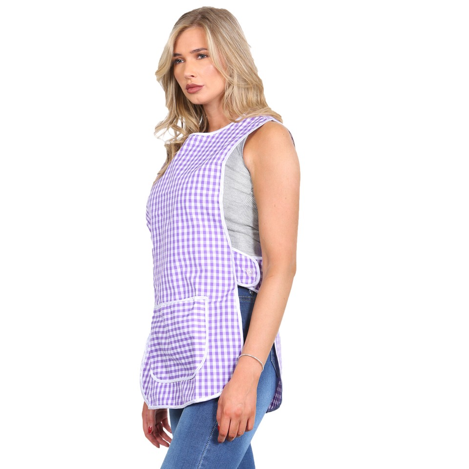 LADIES WOMEN TABARD APRON OVERALL KITCHEN CATERING CLEANING BAR PLUS ...