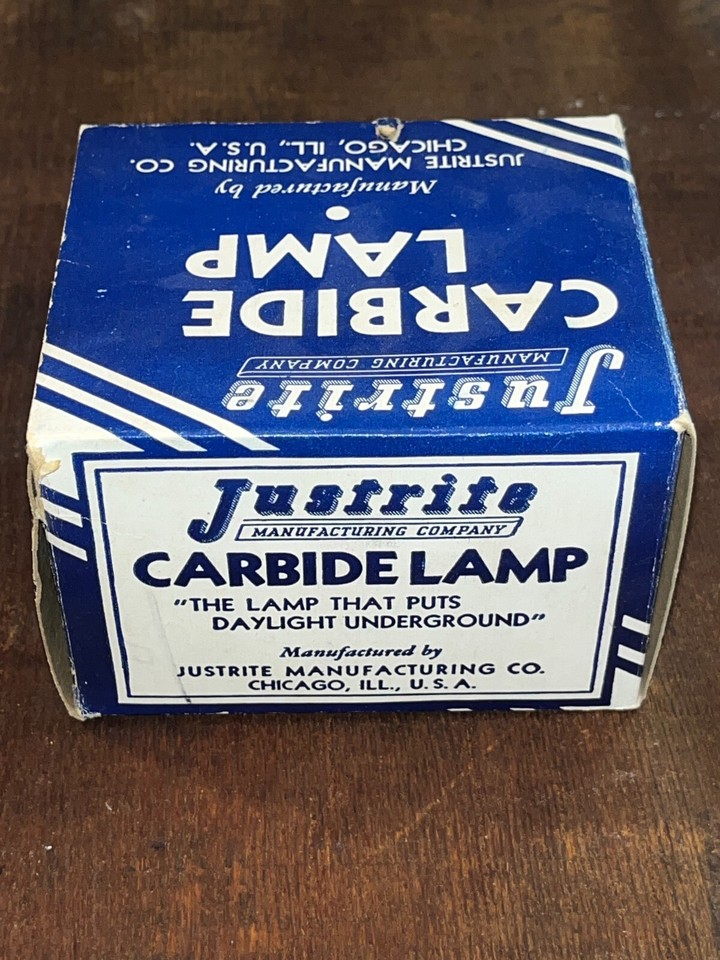 Antique Justrite Carbide Miner's Lamp No. 2-810 ORIGINAL BOX ...