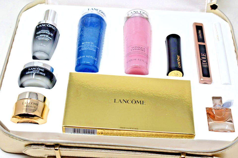 Lancome Beauty Box 2023 Holiday Blockbuster Skincare Makeup 11 pc Gift ...