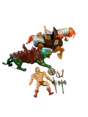 Masters of the Universe Vintage He-Man, Battle Cat, and Stridor READ | eBay