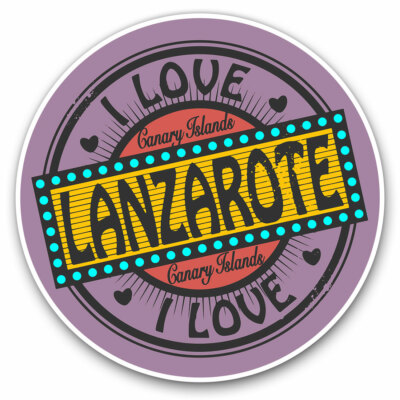 2 x Vinyl Stickers 25cm - Lanzarote Canary Islands Travel Cool Gift ...