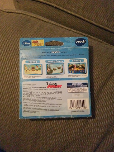 VTech InnoTab Software Jake and The Never Land Pirates D4 for sale ...