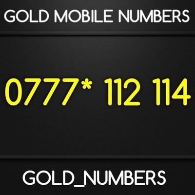 GOLD 0777 MOBILE NUMBER EASY VIP GOLDEN BUSINESS EASY SIM 0777*112114 ...