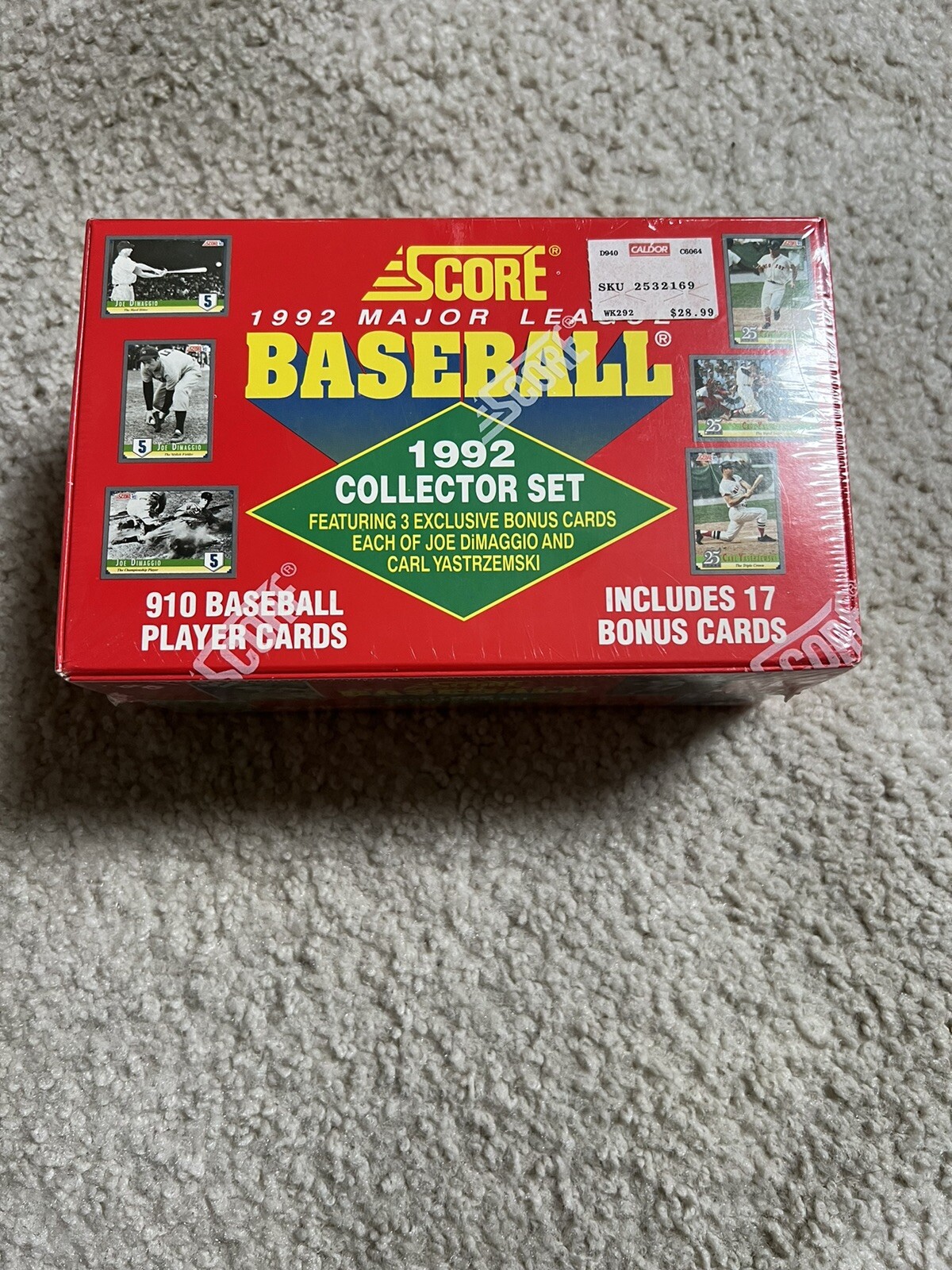 1992 SCORE BASEBALL COLLECTOR SET - COMPLETE FACTORY SEALED 910 Base ...