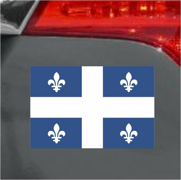 4" Quebec Province Flag Vinyl Decal Bumper Sticker QC Canada Macbook ...