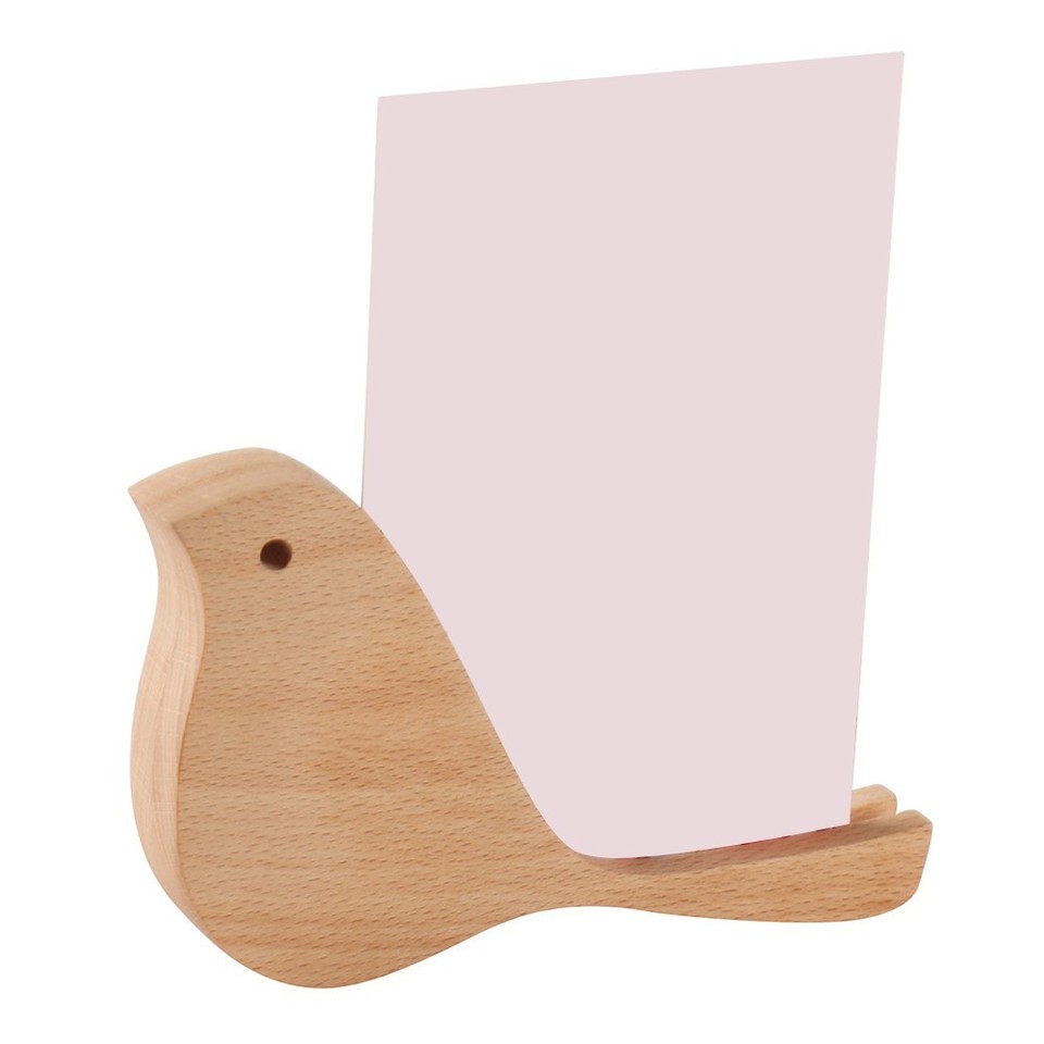 Beech Wood Bird Shape Menu Holder Stand for Restaurant and Cafe ...