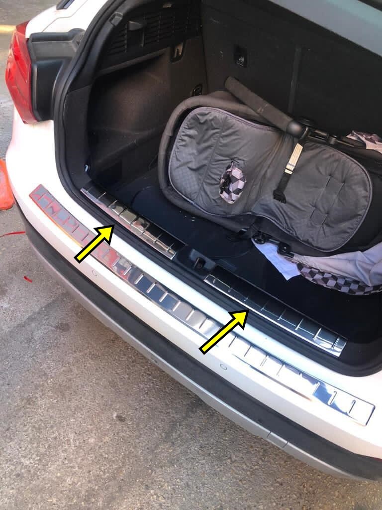 Chrome Inner Rear Bumper Protector Scratch Guard 2 Pcs FITS Audi Q2 ...