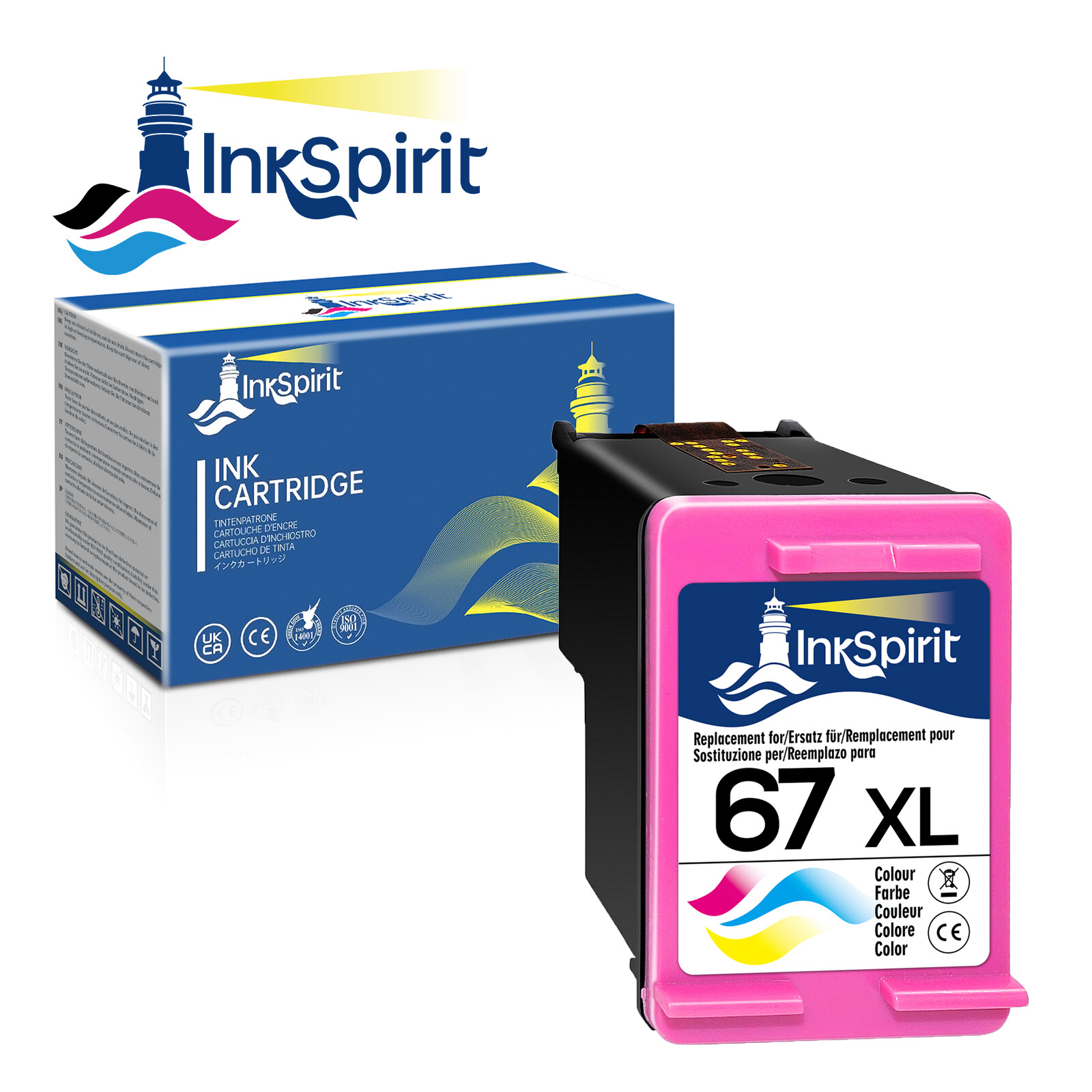 67XL Ink Cartridges for HP 67 Deskjet 2720e 2752 4155 4158e Envy 6010 ...