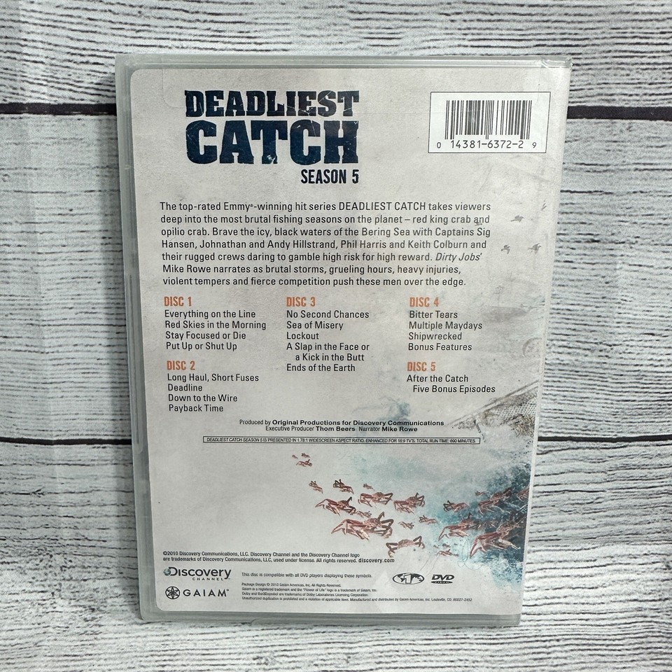 Deadliest Catch: Season 5 (5-Disc DVD Set) Discovery Channel ...