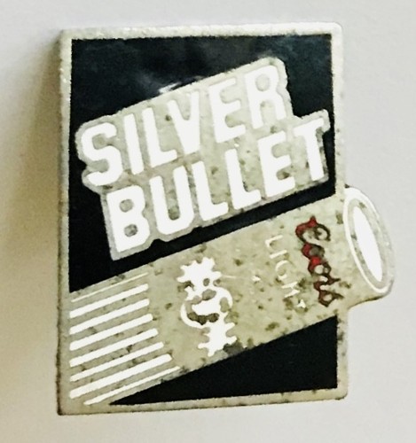 Silver Bullet Coors Light Beer Man Cave Pin Badge Rare Vintage (N3) | eBay