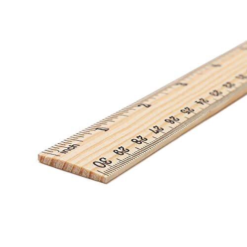 60 Pack Wooden Ruler 12 Inch Rulers Bulk Wood Measuring Ruler Office ...