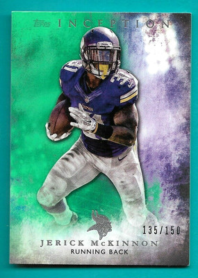 JERICK MCKINNON 2015 TOPPS INCEPTION 2ND YR SP INSERT #'D 135/150 NFL ...