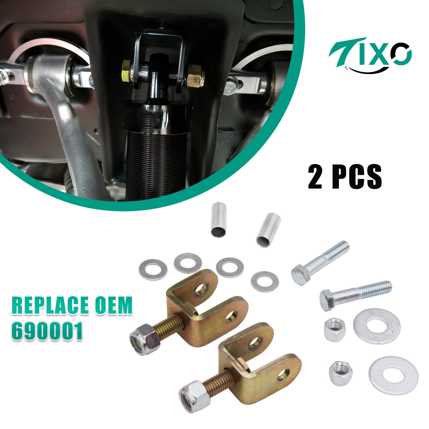 2X Shock Adapter Bracket Mount to Eyelet Conversion For 690001 Heavy ...