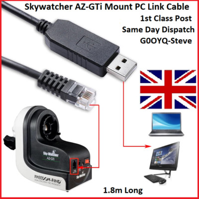 Skywatcher AZ-GTi Mount PC Link Communication Cable for AZGTI Mount ...
