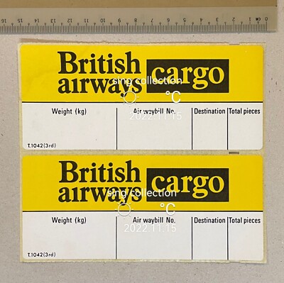 Old United Kingdom British Airways Cargo sticker label | eBay