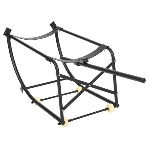 55 Gallon Drum Cradle 600 LBS Capacity Black Steel Stand Rack With ...