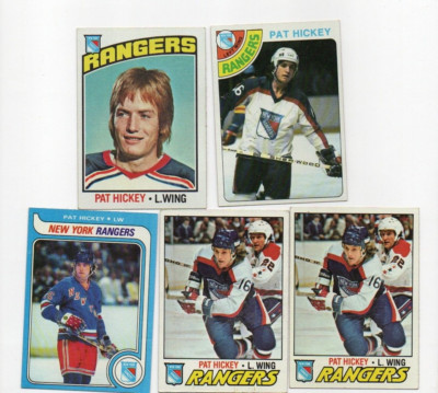 PAT HICKEY 1976/77 78/79 79/80 TOPPS NEW YORK RANGERS NM 5X LOT | eBay